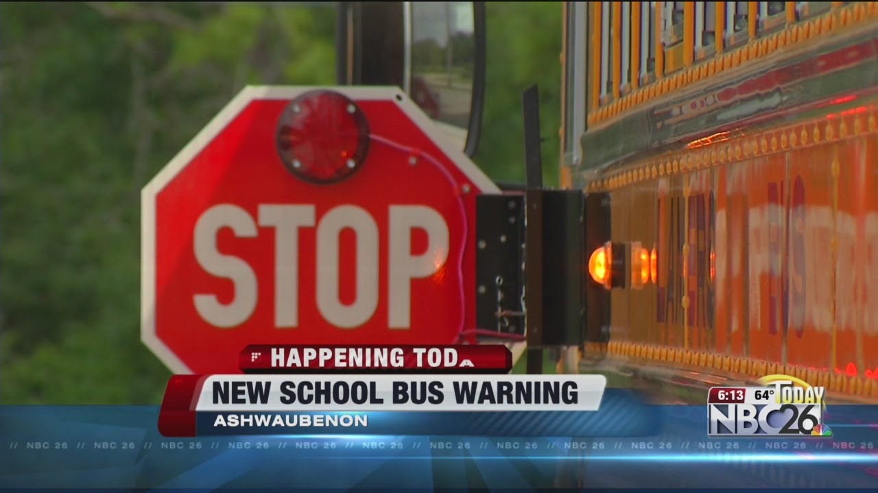 NBC26 Today school bus warning light system - YouTube