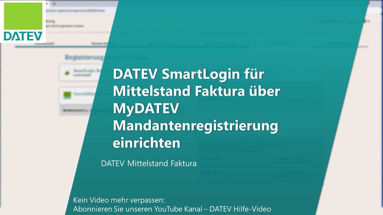 DATEV SmartLogin für Mittelstand Faktura über MyDATEV ...