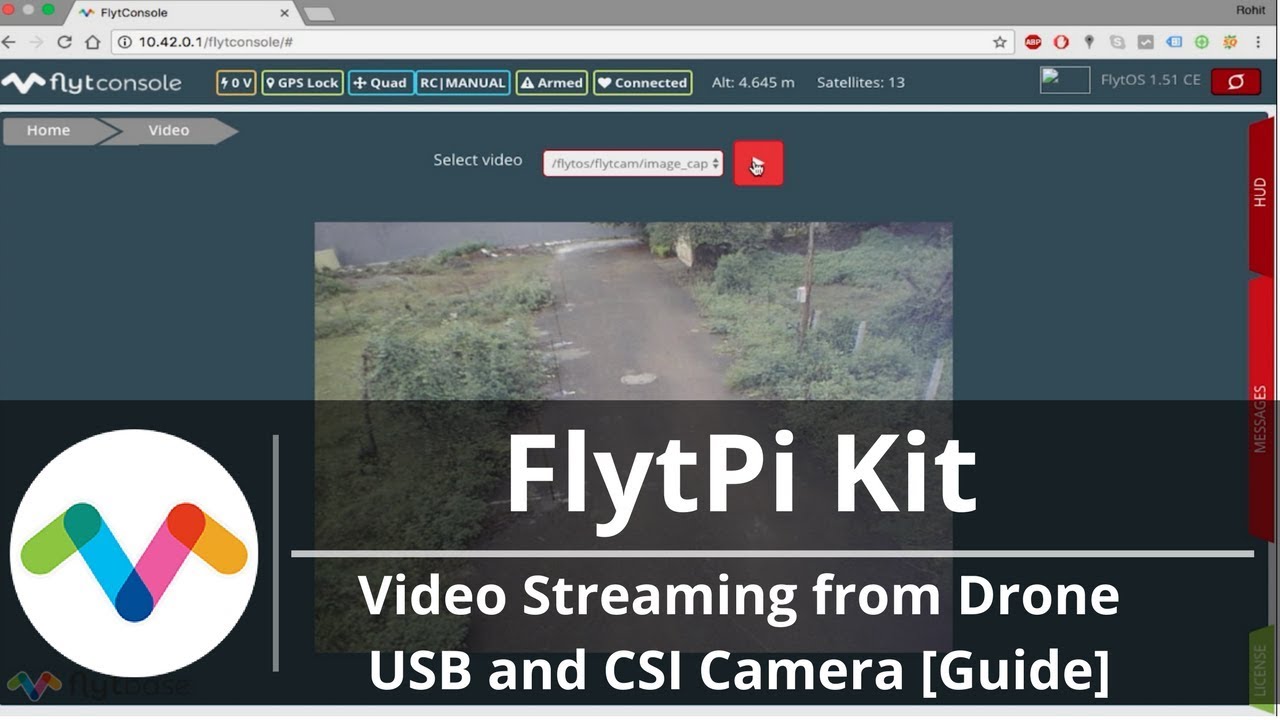 Video Streaming from Drone using FlytPi | USB and CSI Camera | FlytOS - YouTube