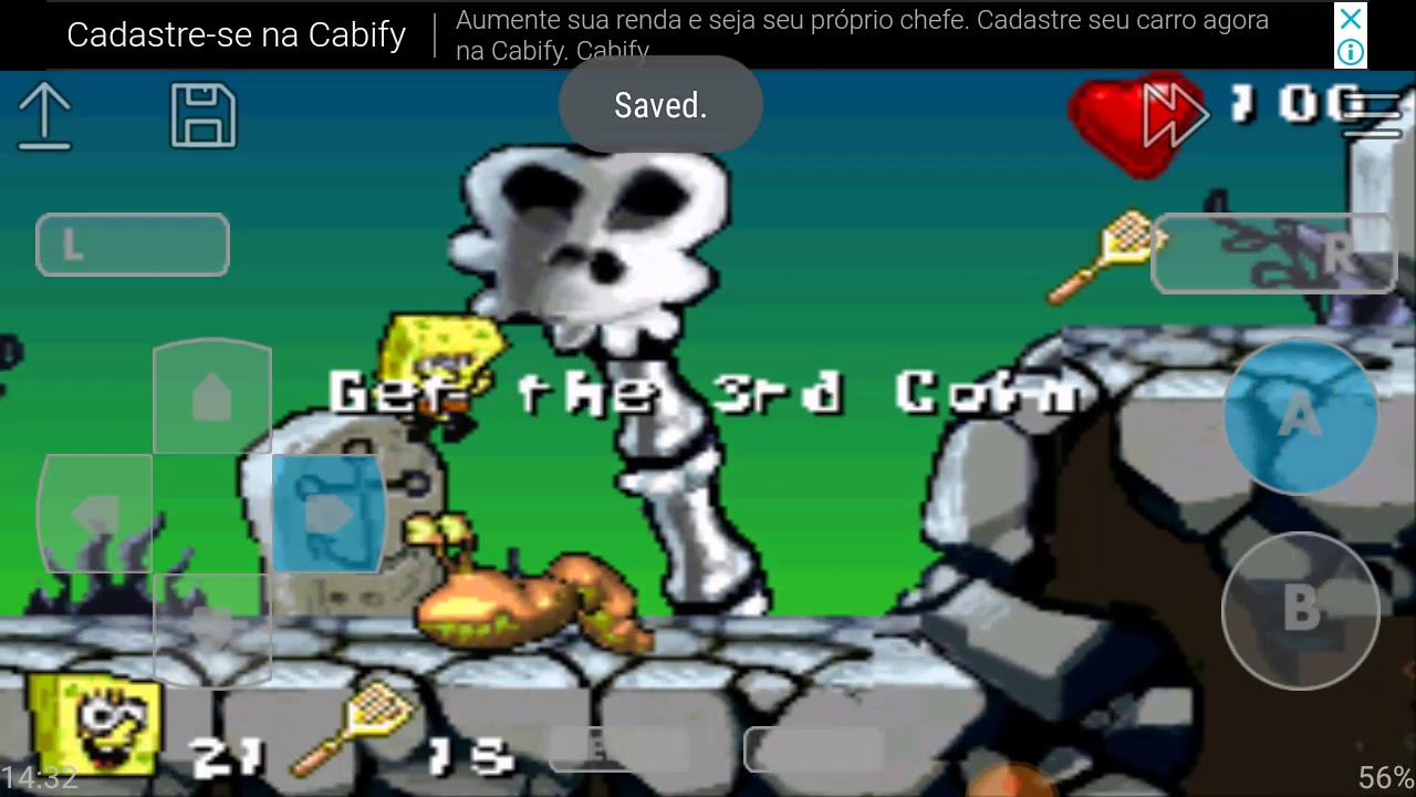 SpongeBob SquarePants: SuperSponge (GBA) Chapter 4 Level 3 Graveyard ...