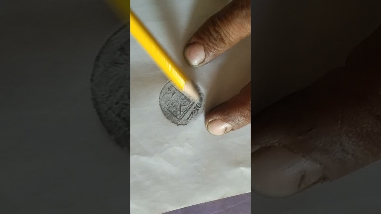 How to draw a coin on a paper |easy school trick|Asim info diary - YouTube