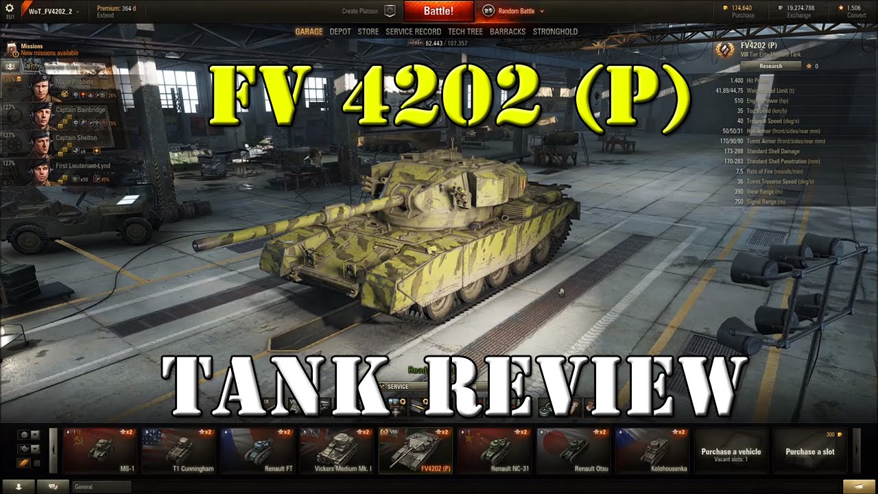World of tanks FV 4202 Premium Review - YouTube