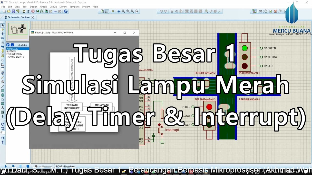 TB 1 PBM - 1b. Simulasi Lampu Merah (Delay Timer & Interrupt) - YouTube