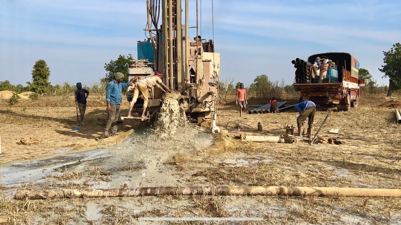 Borewell Drilling 20 Hp Motor 240 Feet Deep boring | Coconut borewell ...