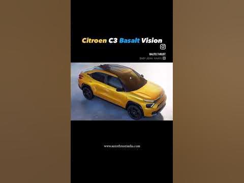 Citroen C3 Basalt vision concept revealed #youtube #youtubeshorts # ...