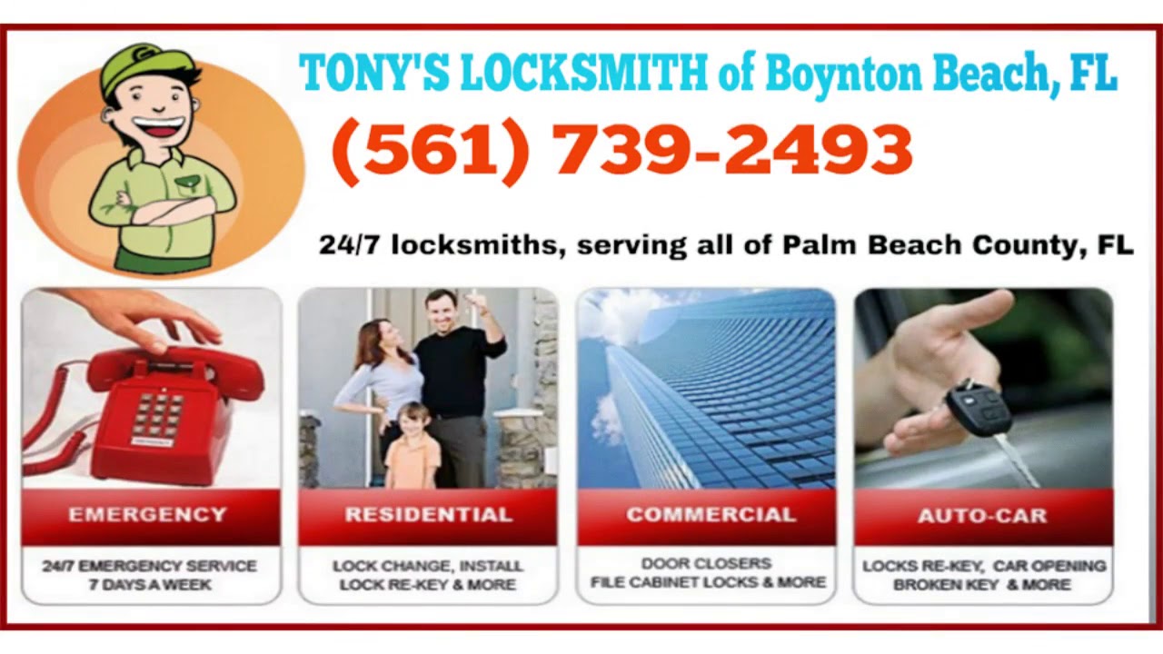 Tony's Locksmith Bay Dr : Locksmith in Boynton Beach, FL - YouTube