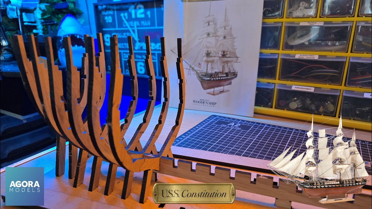 Build the U.S.S. Constitution - Pack 1 (Part 1) - Stages 1-3 - YouTube