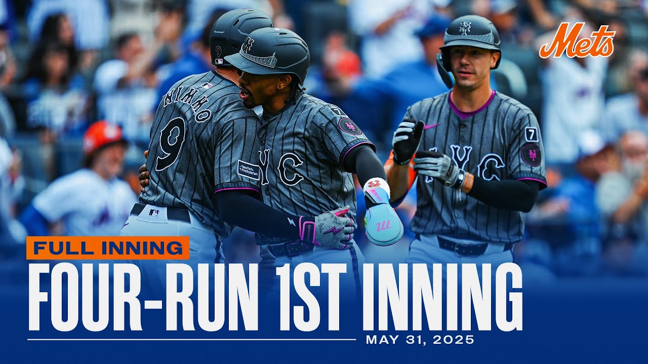 Mets Score Four First Inning Runs | FULL INNING - YouTube