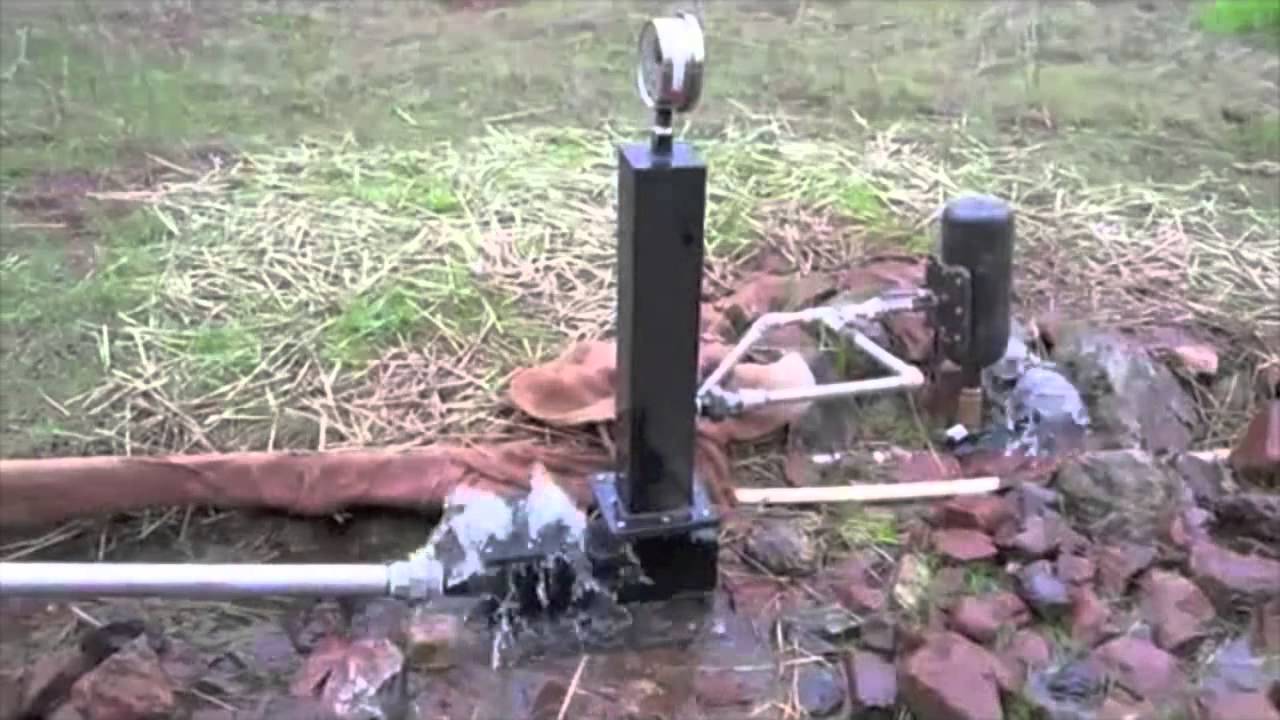 FREE ENERGY AIR RAM - using air water gravity selfrunnign hydraulic ...