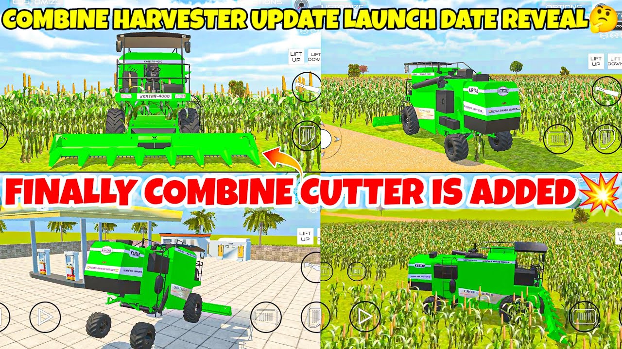 How to use Combine Harvester Farming mode in Indian vehicles simulator ...