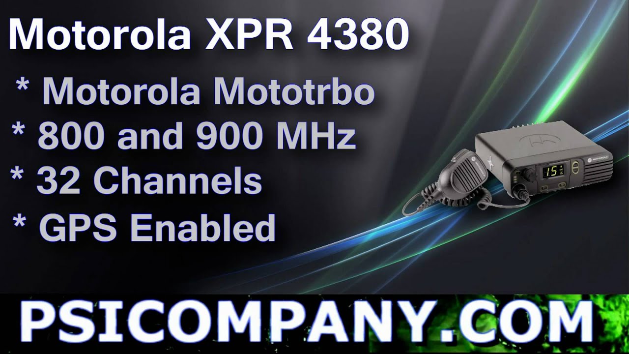 Motorola XPR 4380 Mototrbo Mobile Radio: Overview - visit us for new ...