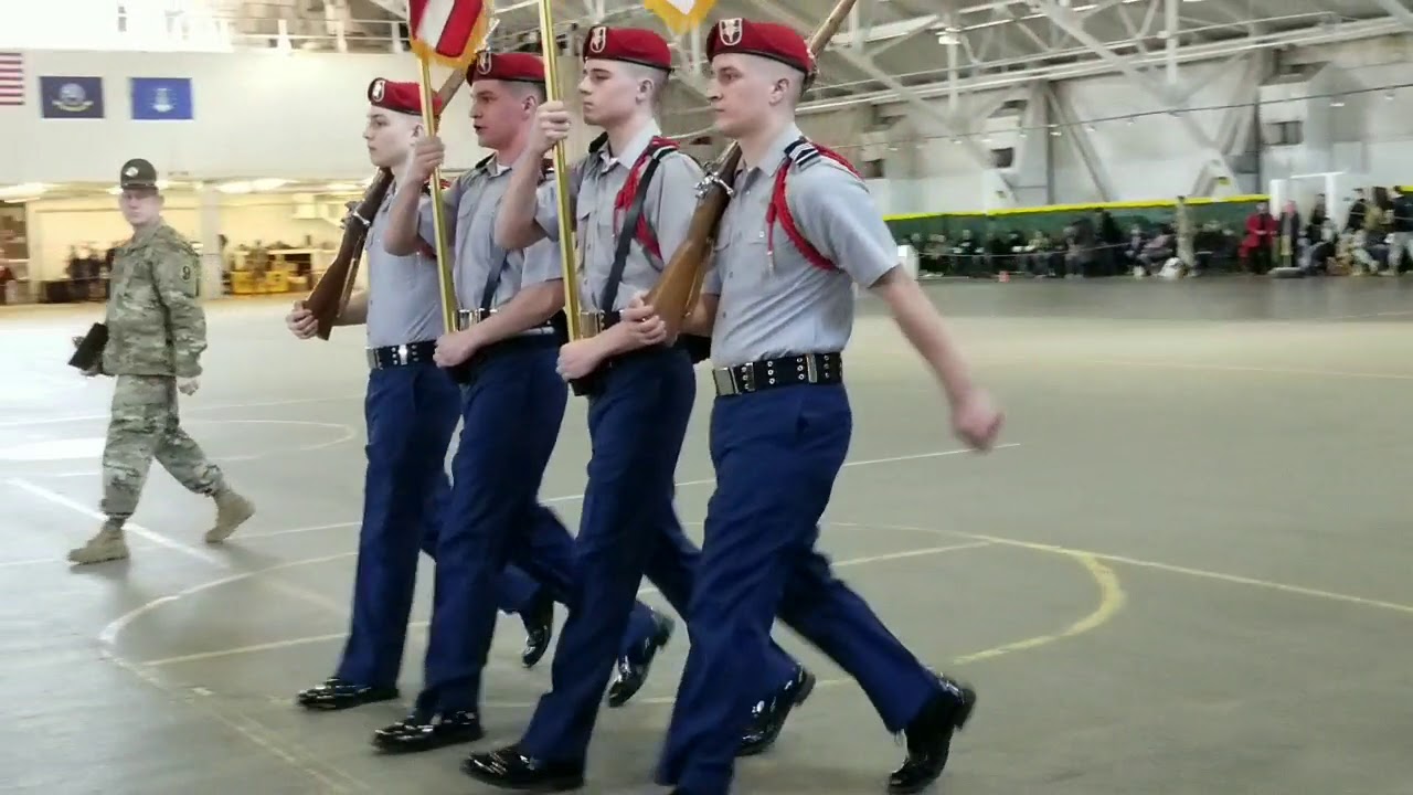 JROTC CONCORDIA LUTHERAN COLOR GUARD 2019 AT PURDUE UNIVERSITY - YouTube
