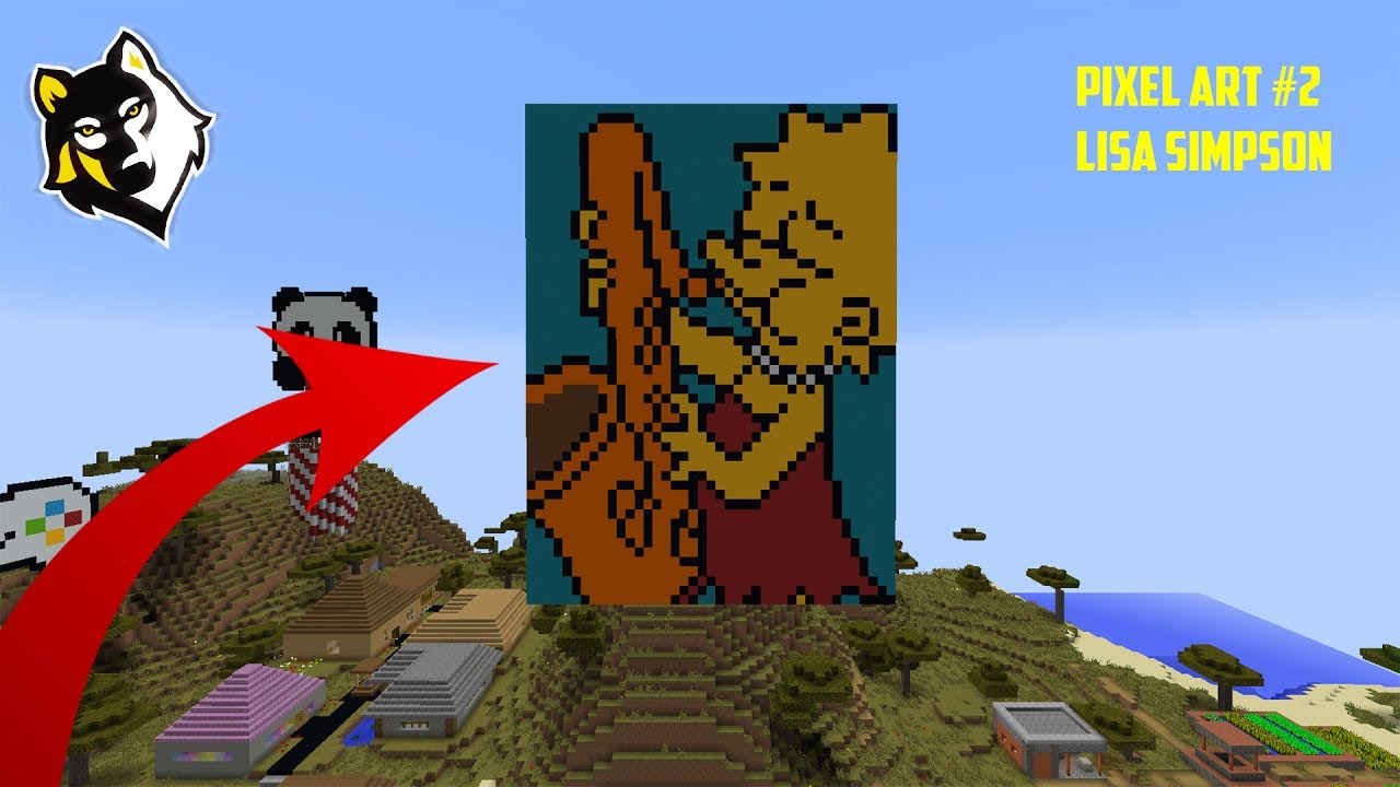 [PIXEL ART] MINECRAFT LISA SIMPSON JOUE DU SAXO - YouTube