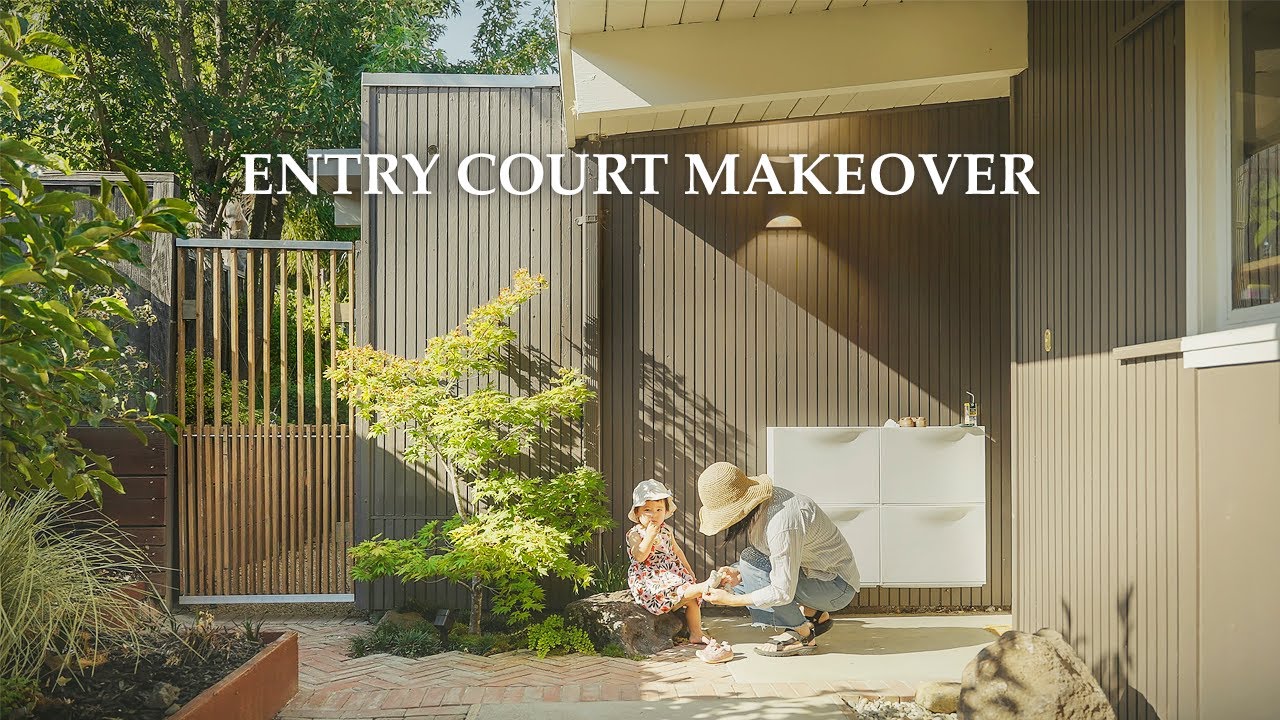 Front Entry Court Makeover DIY | Minimalist Design for Mid-century ...