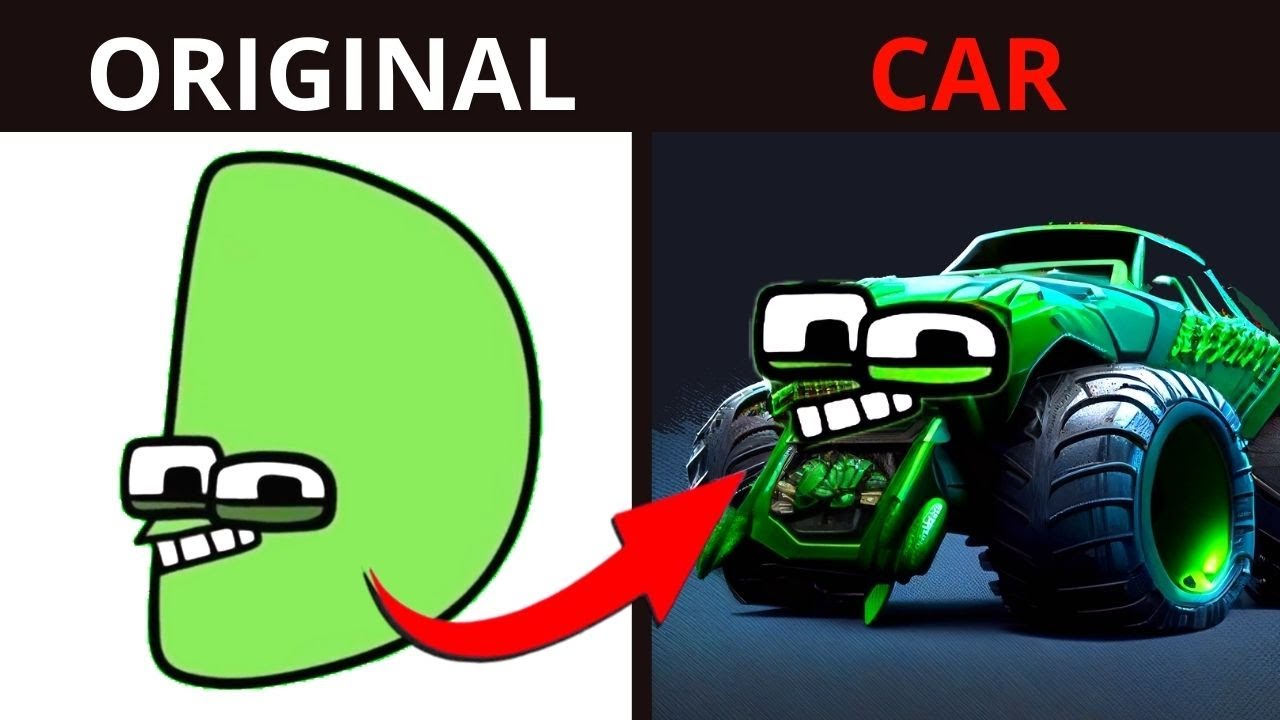 💥 CAR VS ORIGINAL | Alphabet lore Transform A-Z - YouTube