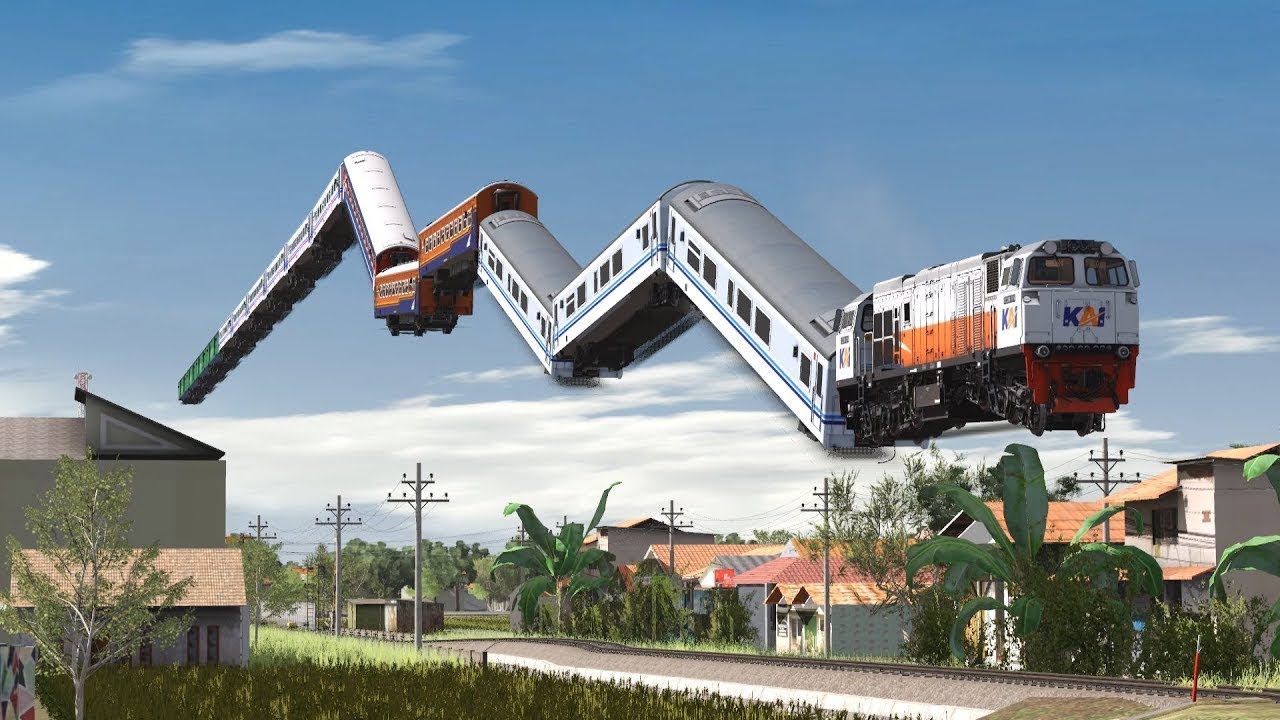 flying in the sky train !! locomotive steam trains fly in the sky & steam train live ! night ...