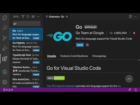 Setting up GoLang development enviornment and VS Code - YouTube