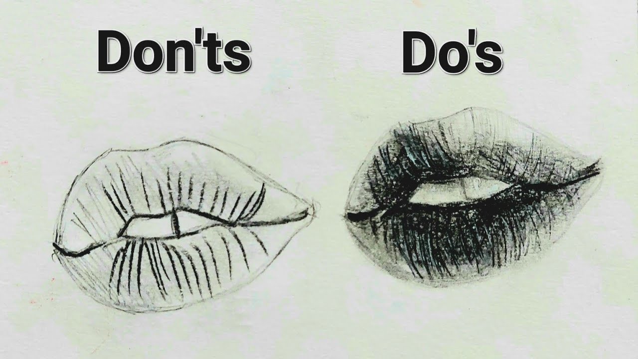 Do's and Don'ts for lips drawing: IMPROVE YOUR DRAWING RIGHT NOW! - YouTube