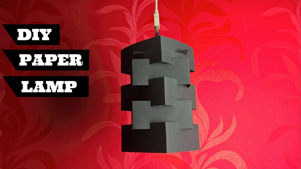 DIY Paper Lamp With LED String - YouTube