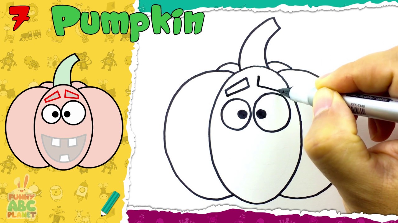 How to Draw a Halloween Pumpkin | Drawing, Coloring Pages and Animation ...