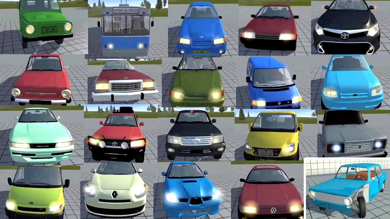 Моды Симпл Кар: T2, Camry, 2115, Zaz, Ziu9, 2109, 2120, Subaru, Tranzit ...