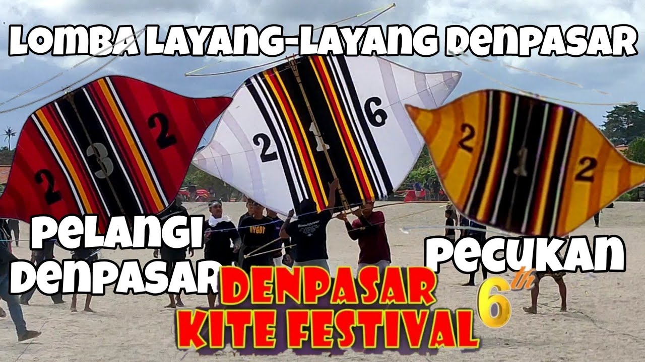 Lomba Layang-layang Pelangi Denpasar Bali, Denpasar Kite Festival 2022 ...