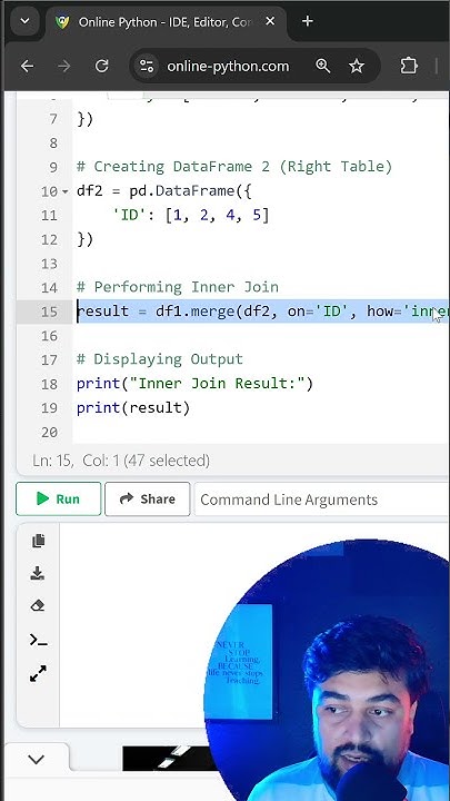INNER JOIN in Python - YouTube