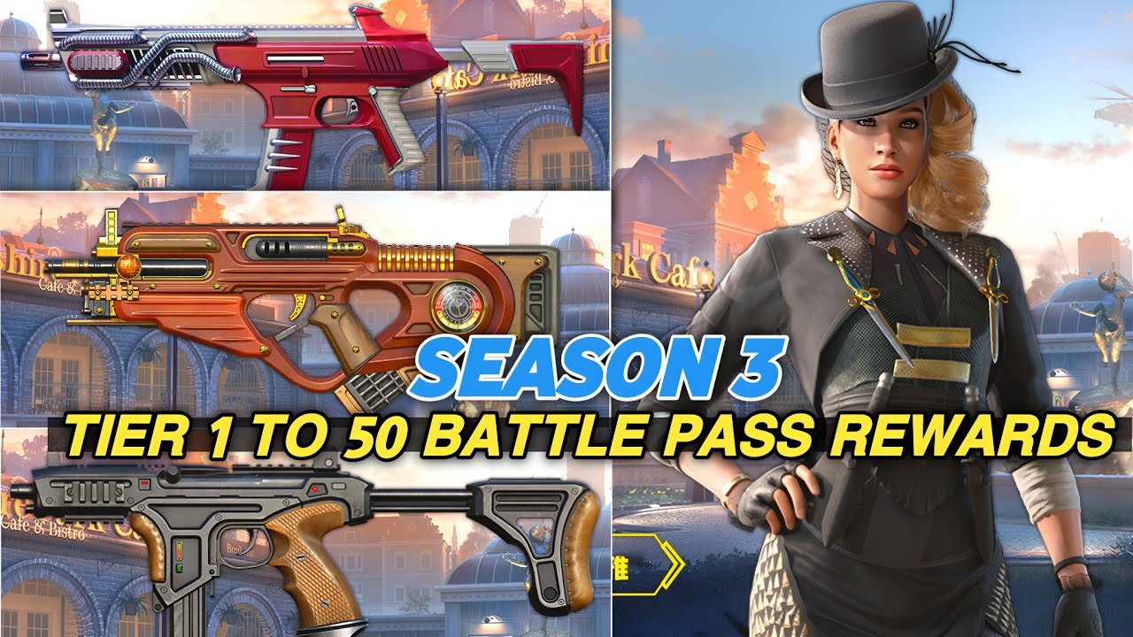 Season 3 Tier 1 To 50 All Battle pass Rewards Cod mobile 2024 |Codm ...