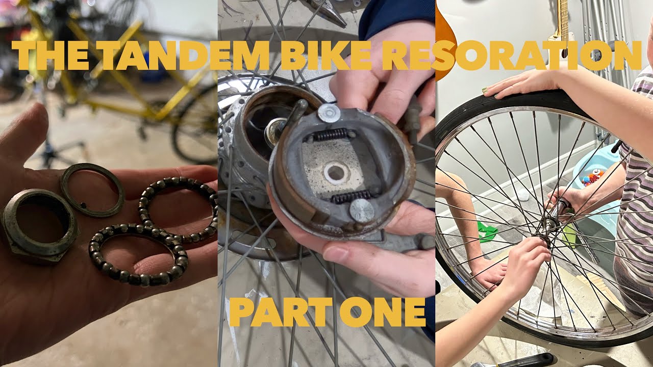 The Big Yellow Tandem Bike Restoration Part 1 - YouTube