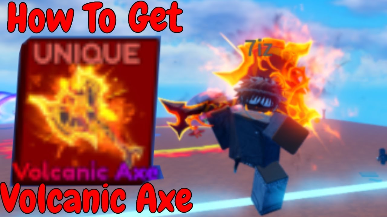 How To Get Volcanic Axe+Plus Showcase In Roblox Blade Ball - YouTube