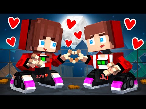 JJ and JJ`s Girl WALL-E Robots - Love Story - Maizen Minecraft Animation