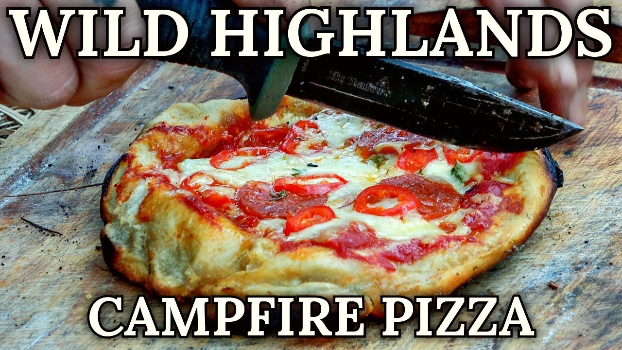 Campfire Pizza Using Rocks | Bushcraft Cooking in the Scottish ...