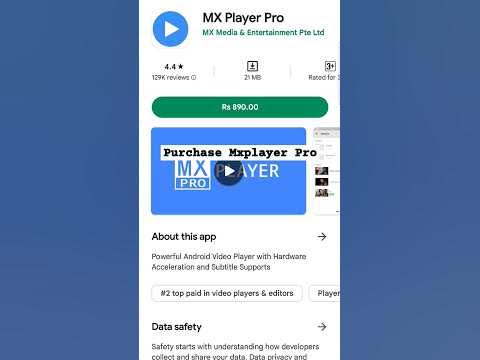 How to purchase mx Pro player #mxplayer #app #apk apk - YouTube