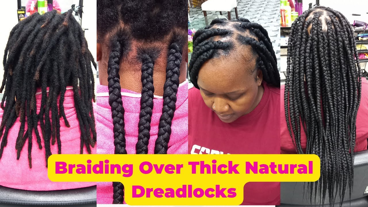 Detailed Tutorial | How to Perfectly Braid Over Dreadlocks (TIPS FOR BEGINNERS) # ...