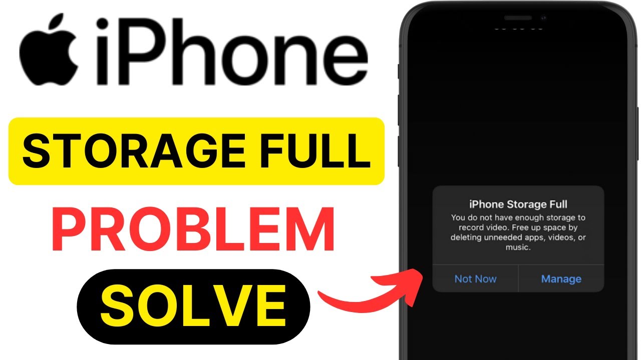 iPhone showing storage full | iPhone storage problem fix | how to free ...