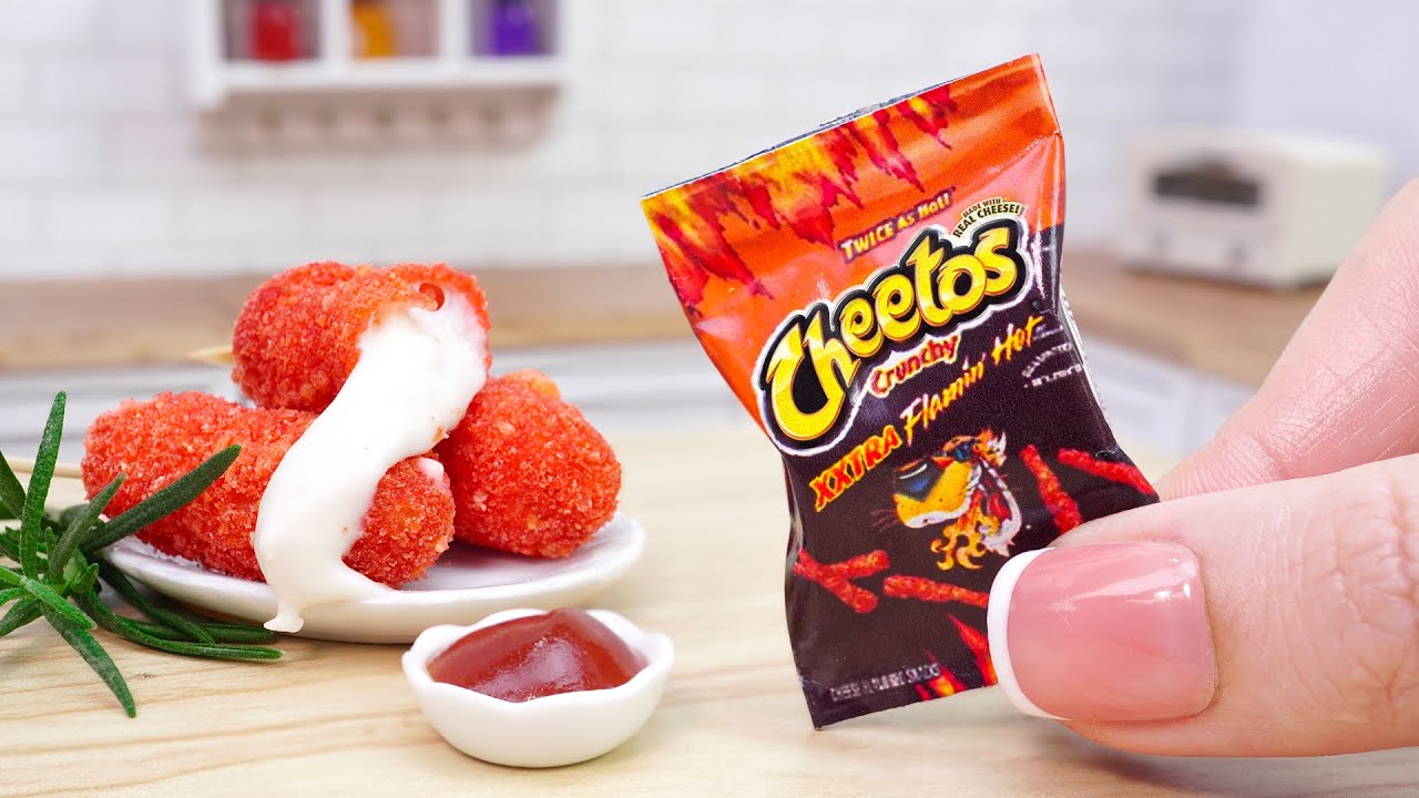 HOT Miniature Korean Cheetos Corn Dog Recipe | Satisfying Mini Food ...