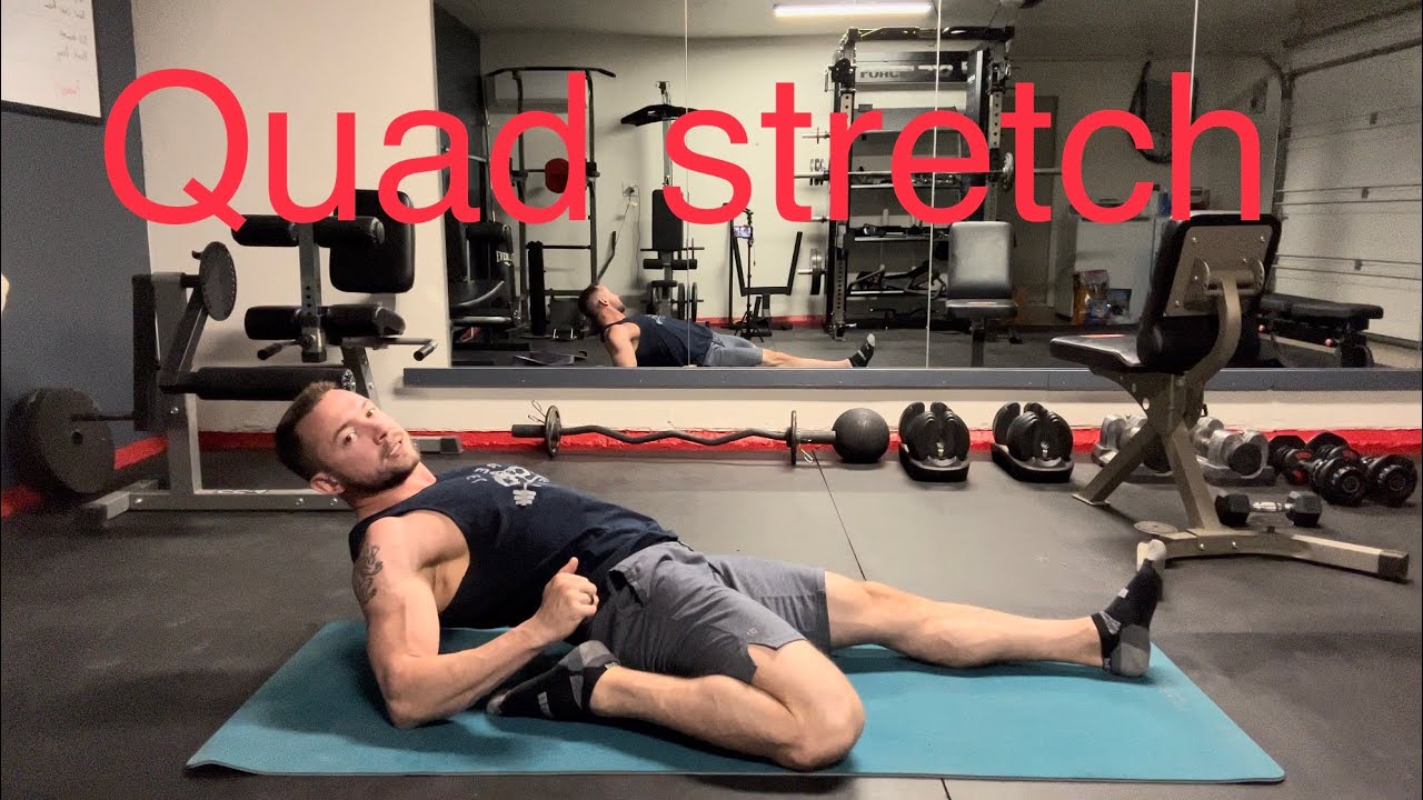 Sitting Quad stretch - YouTube