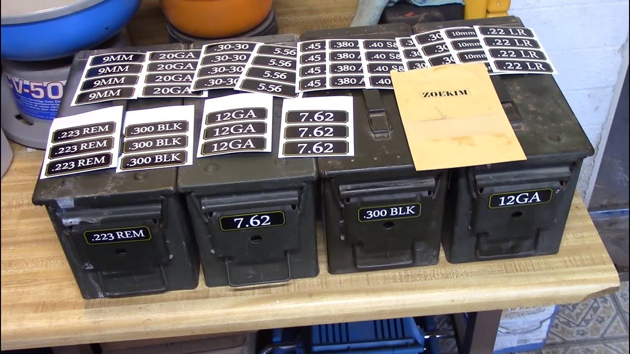 Zoekim ammo can caliber stickers! - YouTube