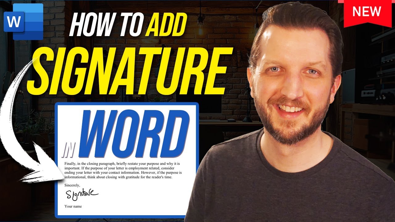 How to Add a Signature to a Word Doc - YouTube