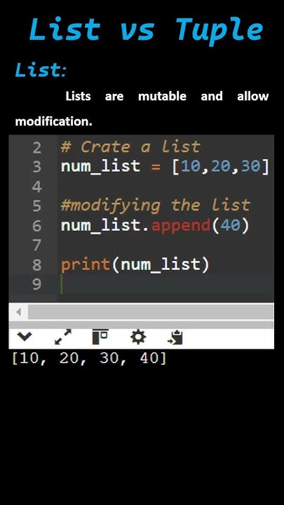 List vs Tuple in Python | Key Differences | Screenshot Theory with example - YouTube