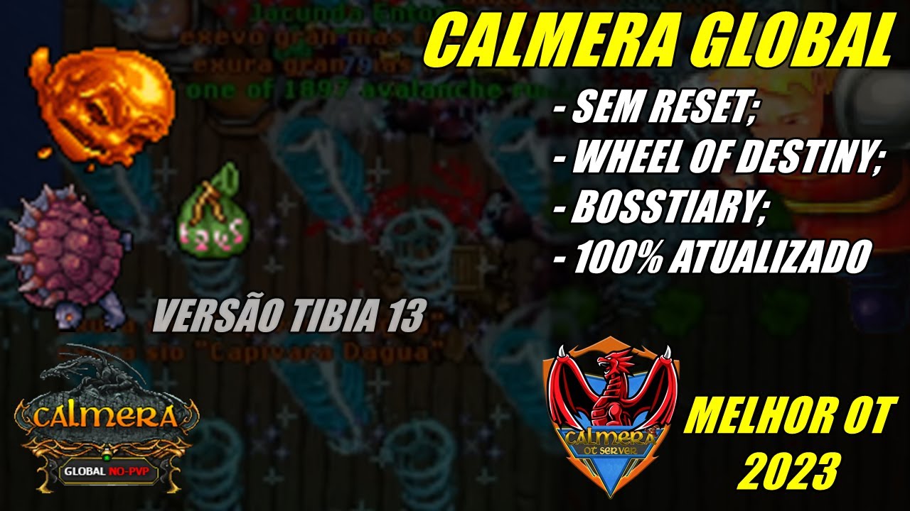 O MELHOR OT servidor de TIBIA 2023 - Calmera Global | NO PVP 100% ...