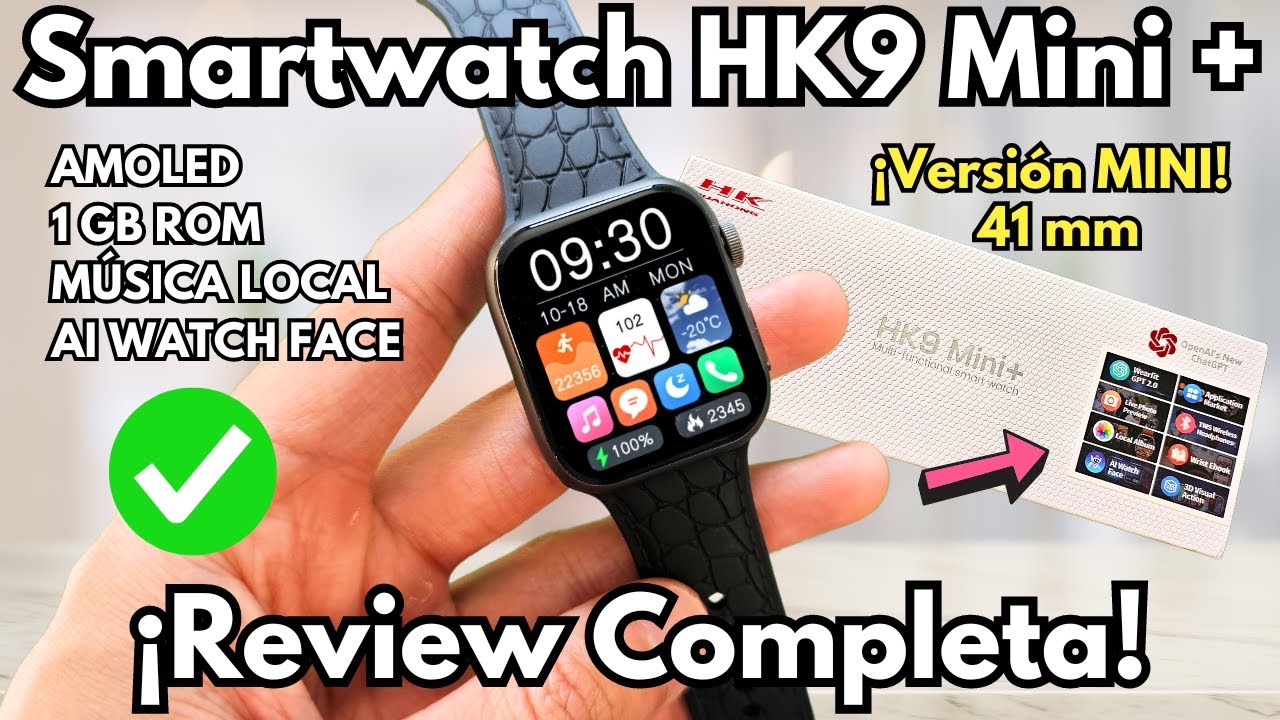 Smartwatch HK9 Mini Plus 🚀 ¡Versión Mini AMOLED de 1GB! Review COMPLETA ...