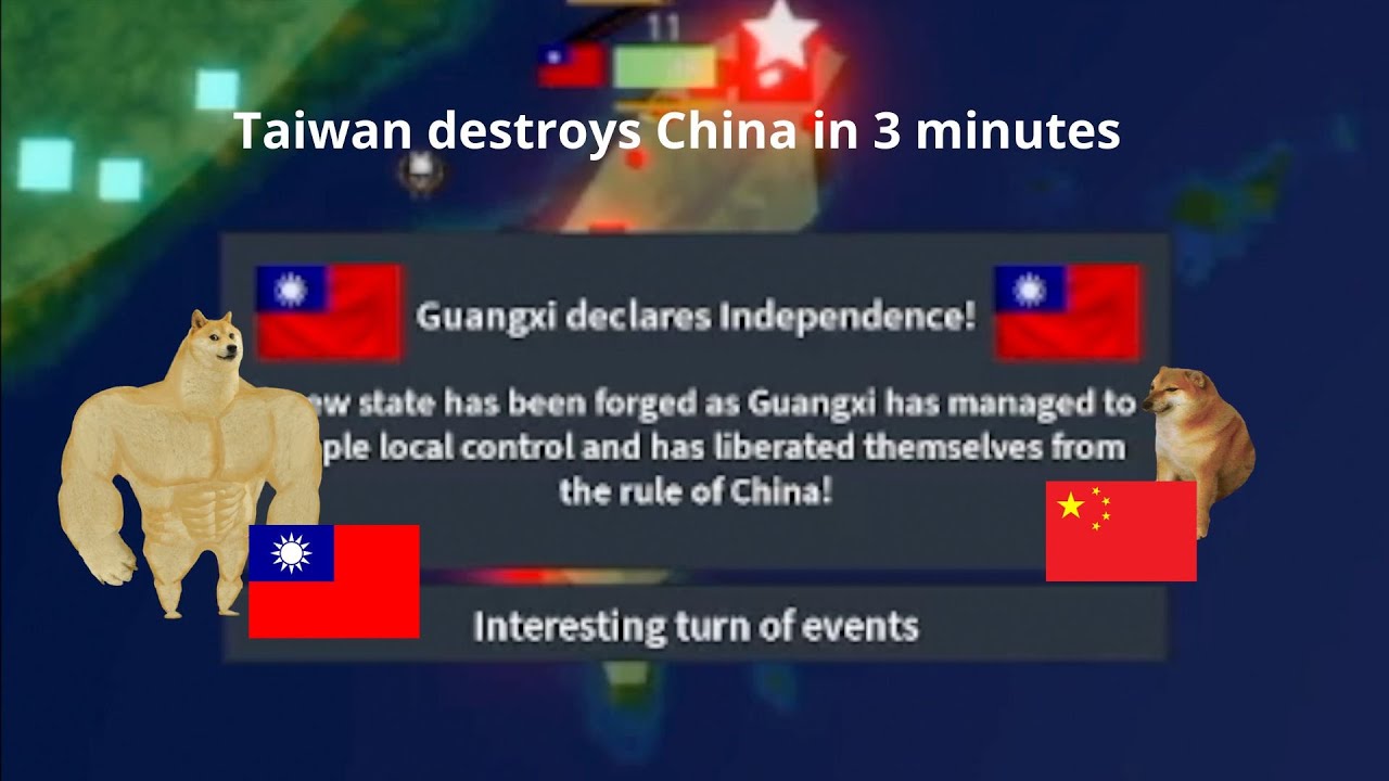 China vs Taiwan | Rise of Nations | Roblox - YouTube