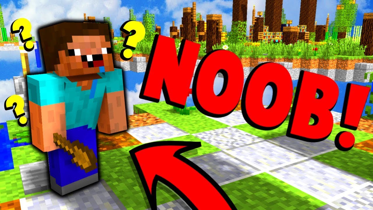 NOOBY vs MINECRAFT SKYWARS - YouTube