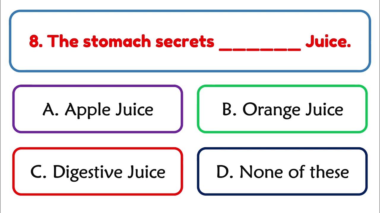 Digestive System QUIZ | @Kids Scholar - YouTube