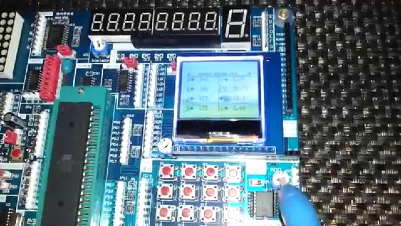 ST7565 GLCD Demo with AT89S52 and PCF8591 - YouTube
