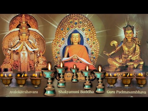 Butter lamp offering prayer (མར་མེ་སྨོན་ལམ།) माखन दीपक प्रार्थना - YouTube