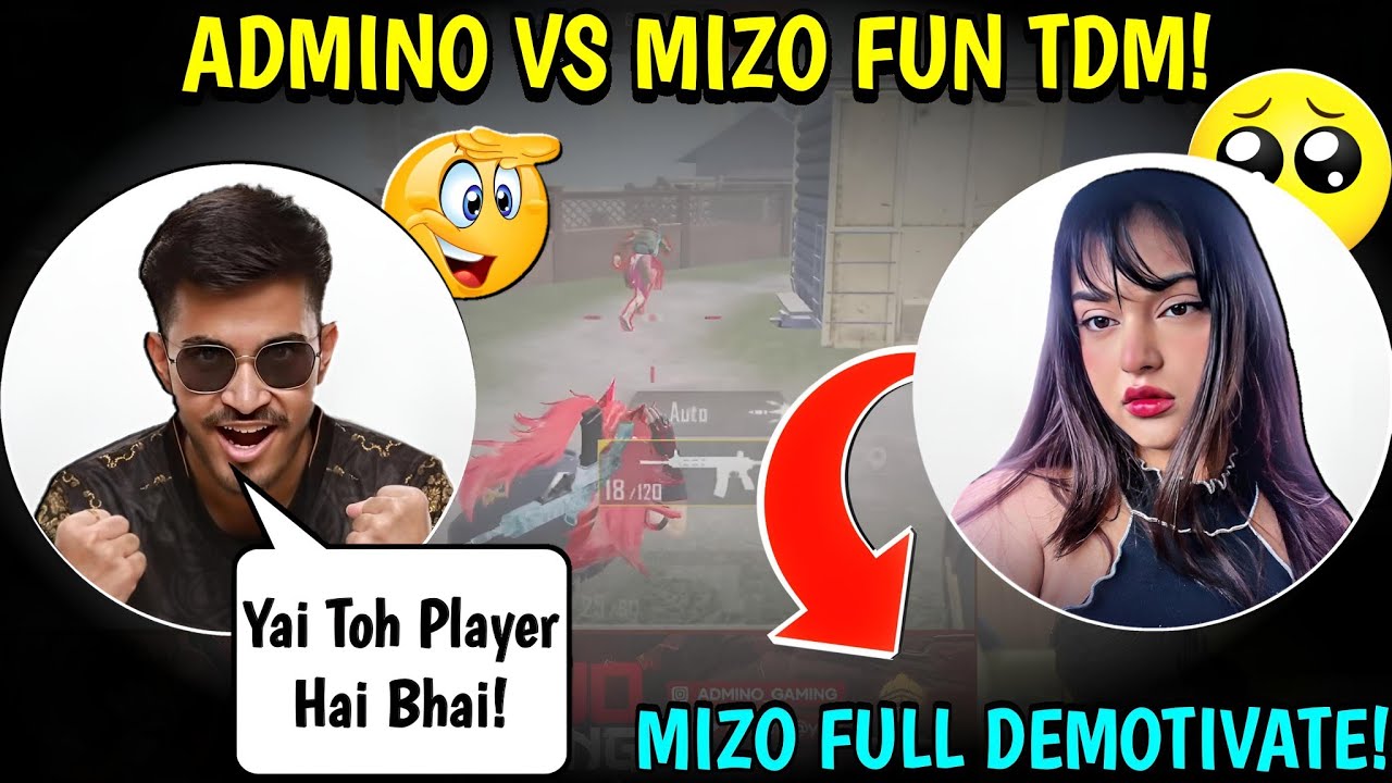 Godl Mizo Challenge Admino For 1v1 TDM 🤭|| ADMINO vs MIZO 👈 || Admino ...