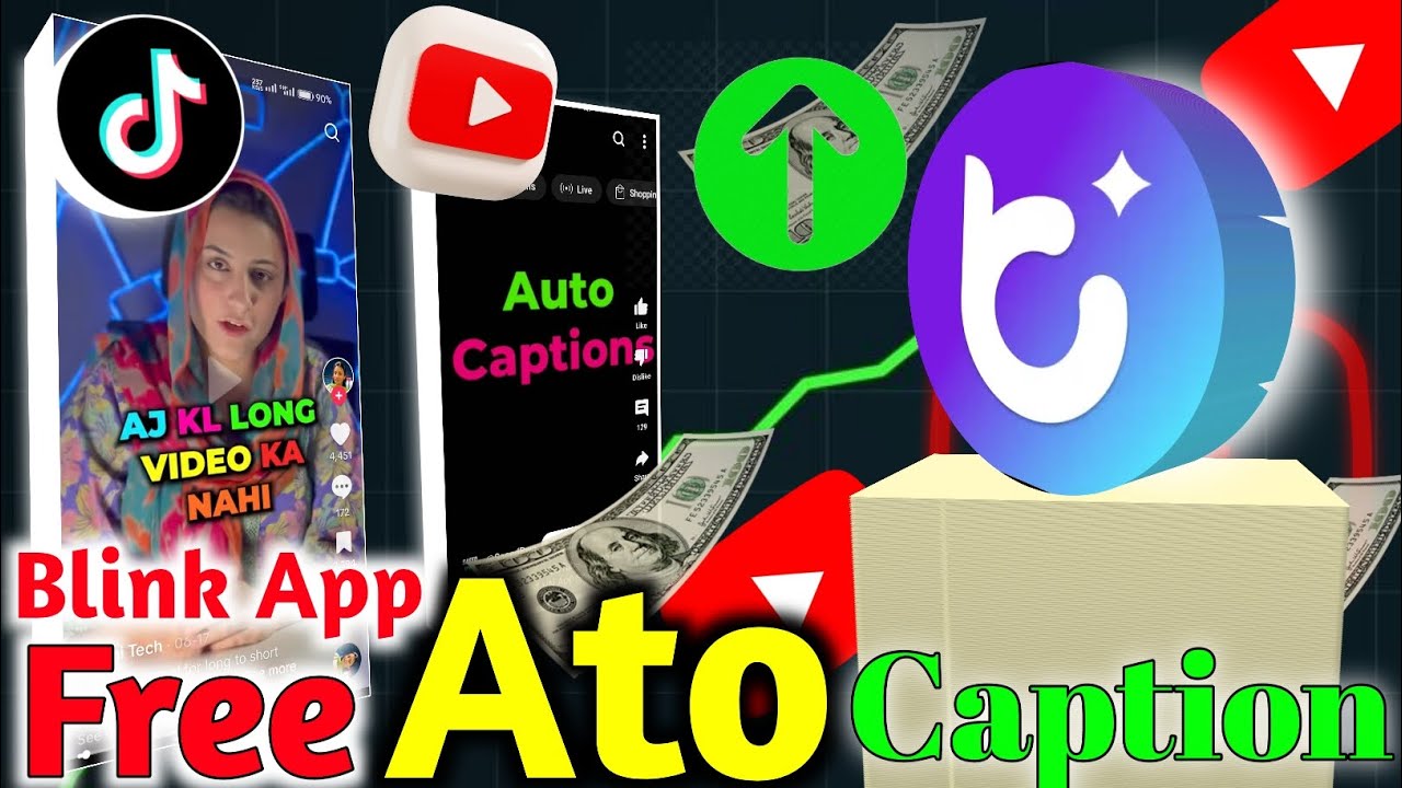 blink app free me kaise use kare | auto caption app free | auto caption ...