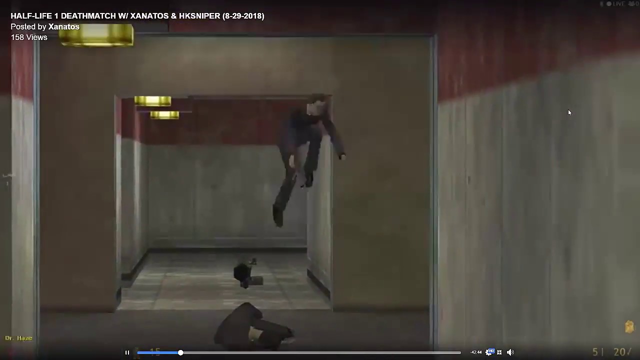 hksniper surprise joins my Half Life 1 DM stream (classic 2018 HL1 ...